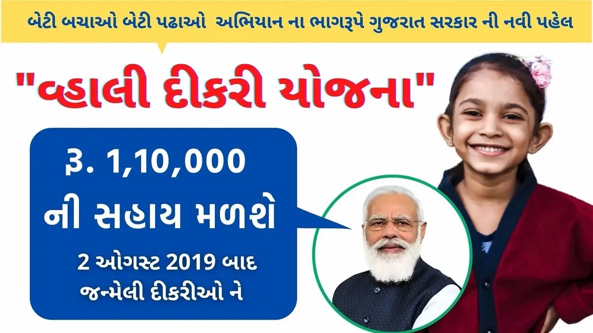 વ્હાલી દીકરી યોજના 2023 : રૂ.1,10,000 સહાય, ફોર્મ, ડોક્યુમેંટ્સ અને અરજી | Vahli Dikri Yojana in ...